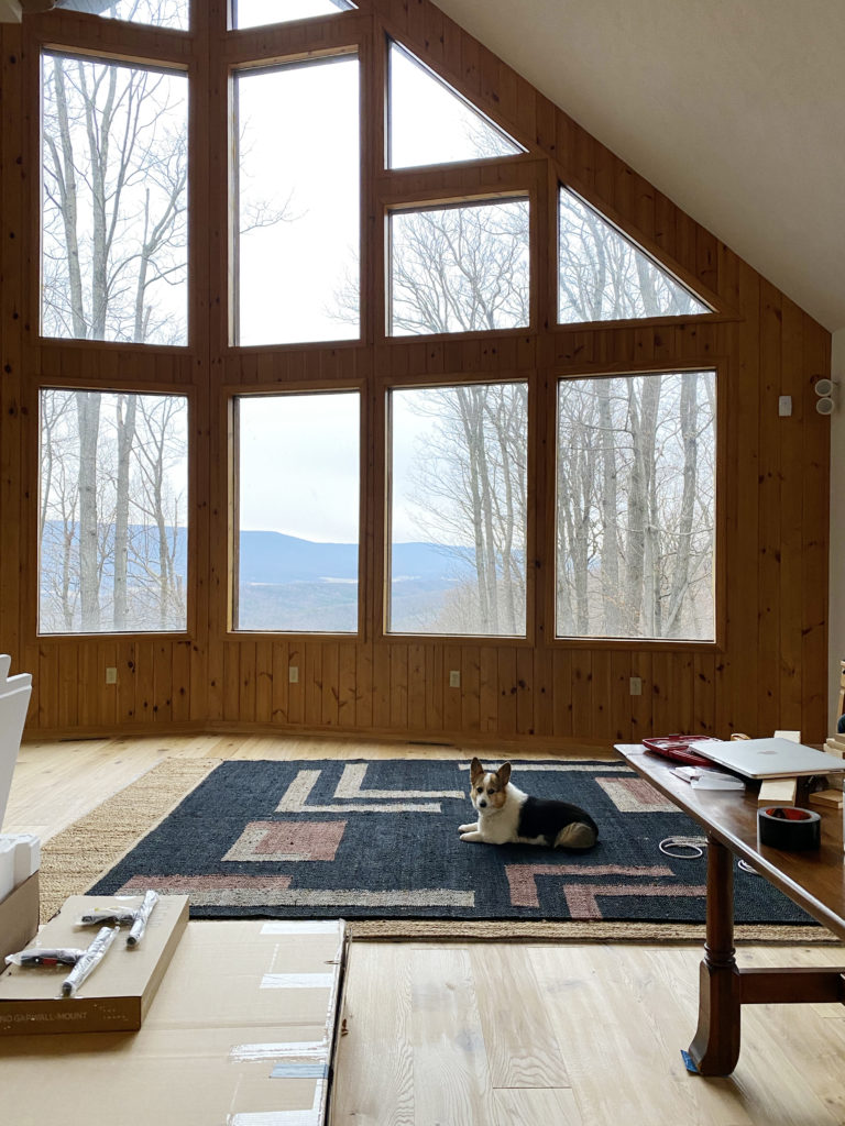 Log Cabin Empty Living Room